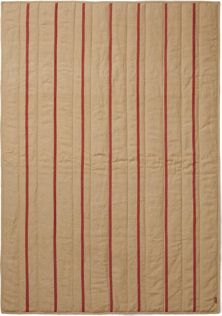 Pikniková deka Grand s pruhy 120 x 170 cm hnědo-červený