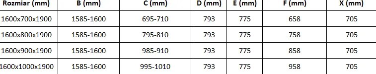 Mexen Omega sprchový kout 160x80cm, 8mm sklo, černý profil-čiré sklo, 825-160-080-70-00