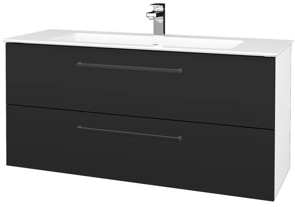 Dřevojas Koupelnová skříň GIO SZZ2 120 Varianta: N01 Bílá lesk / Úchytka T06 / D20 Galaxy