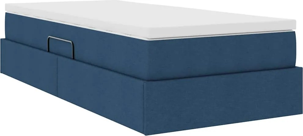 Postel s úložným prostorem a matrací Modrá 90 x 200 cm 3370205
