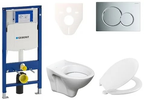 Cenově zvýhodněný závěsný WC set Geberit do lehkých stěn / předstěnová montáž + WC Ceramia S-Line Pro 111.300.00.5NR2