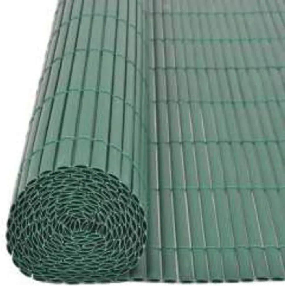 Oboustranný zahradní plot 110 x 400 cm zelený 317157