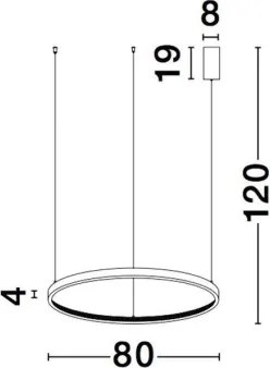 Závěsné LED svítidlo NOVA LUCE PRESTON 50W 3000K 9865180