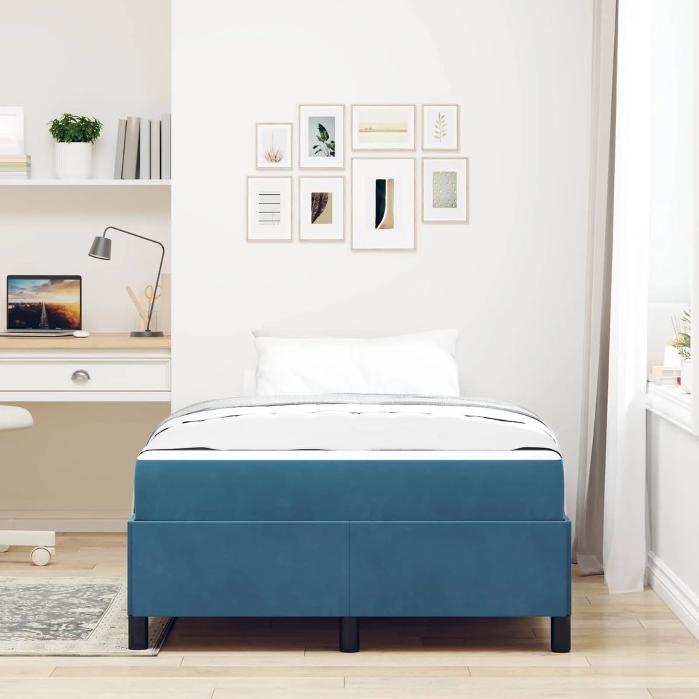 Rám postele Tmavě modrá 120 x 200 cm textil 3399058