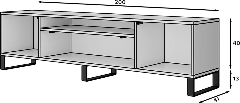ADRK Furniture Femur 200 Stojací TV stolek ADRK-RTV-FEM-200-A