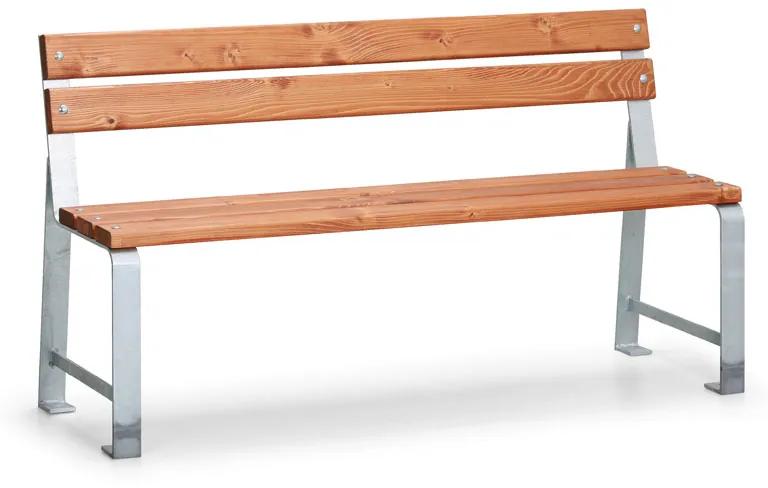 B2B Partner Parková lavička MEZZO s opěradlem, délka 1,5 m