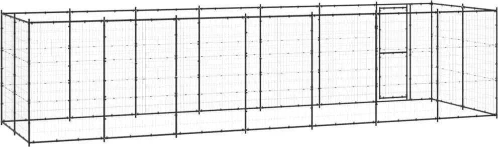 vidaXL Venkovní psí kotec pozinkovaná ocel 16,94 m² [3082300] Barva: Stříbrná