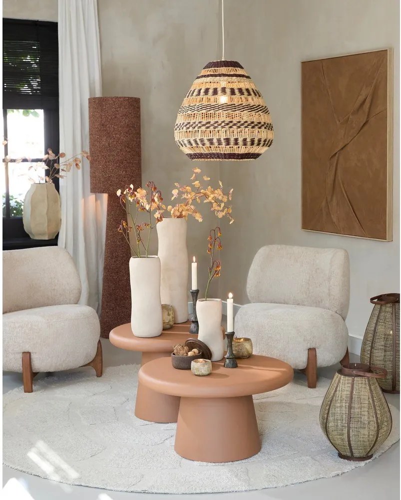 Kulatý konferenční stolek v terakotové barvě ø 60 cm Kulona – Light & Living