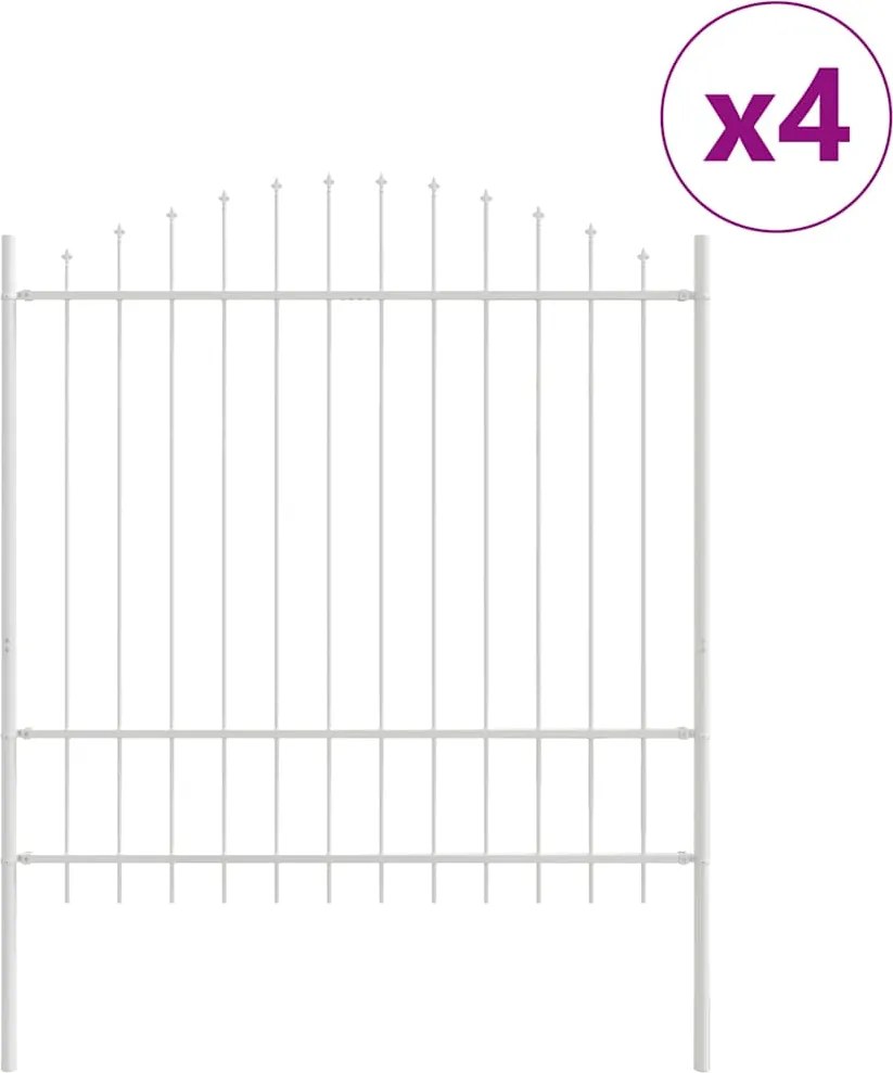 Zahradní plot WOERDEN 4 ks 170 x 215 cm Práškově lakovaná ocel 3360152