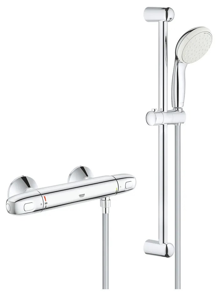 Grohe Grohtherm 1000 - Termostatická sprchová baterie, se sprchovou soupravou 60cm, chrom 34151004