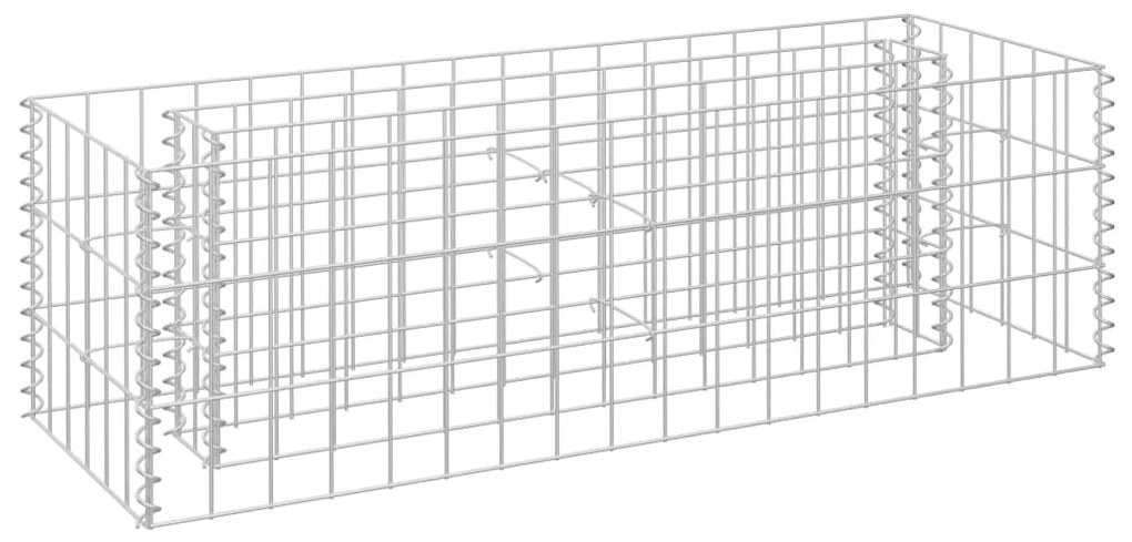 Gabionový vyvýšený záhon pozinkovaná ocel 90 x 30 x 30 cm 145629