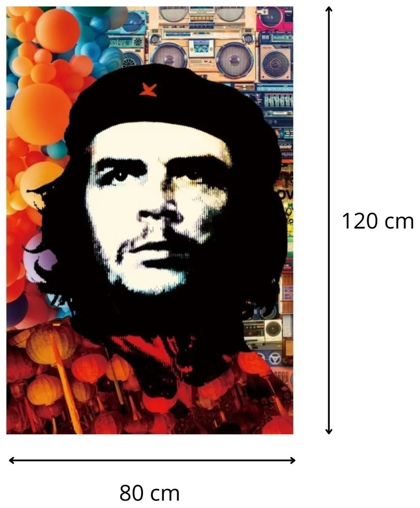 Obraz Ernesto 80x120 cm černý/oranžový