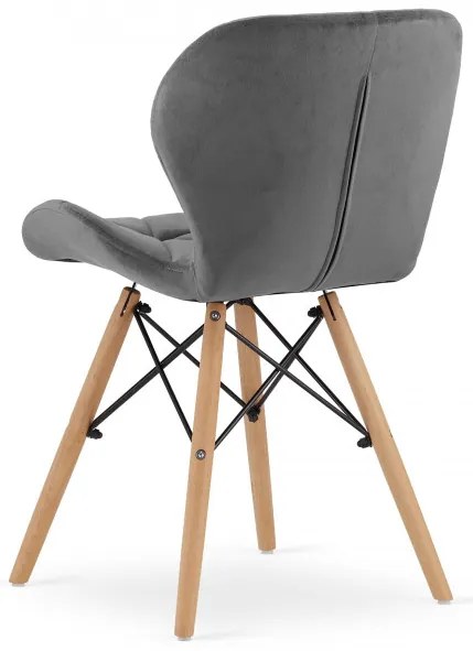 Jídelní židle LAGO šedá (hnědé nohy)