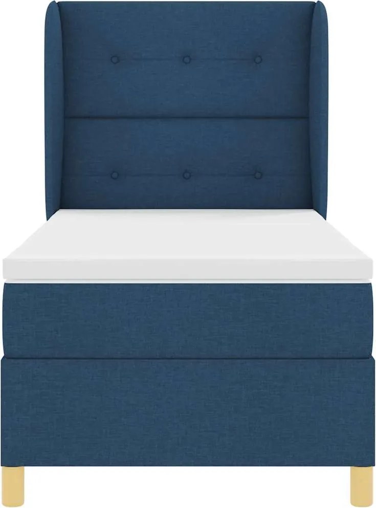 Postel s boxspringem s čelo Modrá 200 x 80 cm textil 3340724