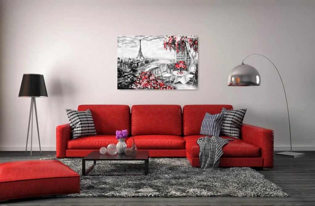 Obraz Paříž malovaná Red Velikost (šířka x výška): 90x60 cm