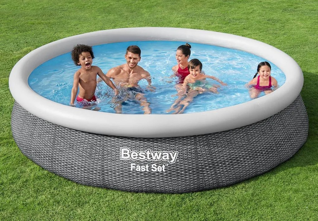 BESTWAY Fast Set Rattan Bazén 366 x 76 cm, bez filtrace 57443