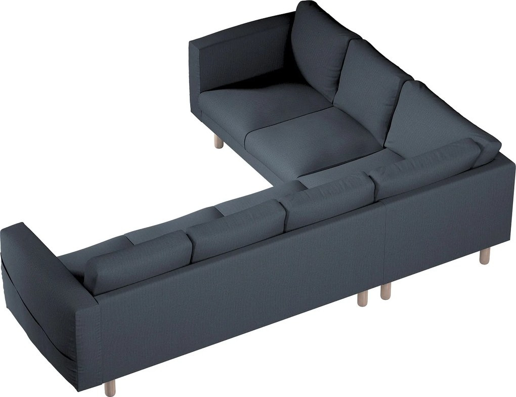 Potah na pohovku IKEA Norsborg rohová 5-místná barva modrá látka pletený vzor