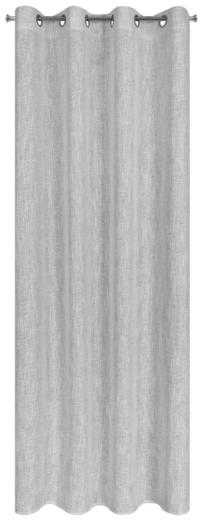 ZÁVĚS NA KROUŽCÍCH AGNES 140X250 CM STŘÍBRNÁ