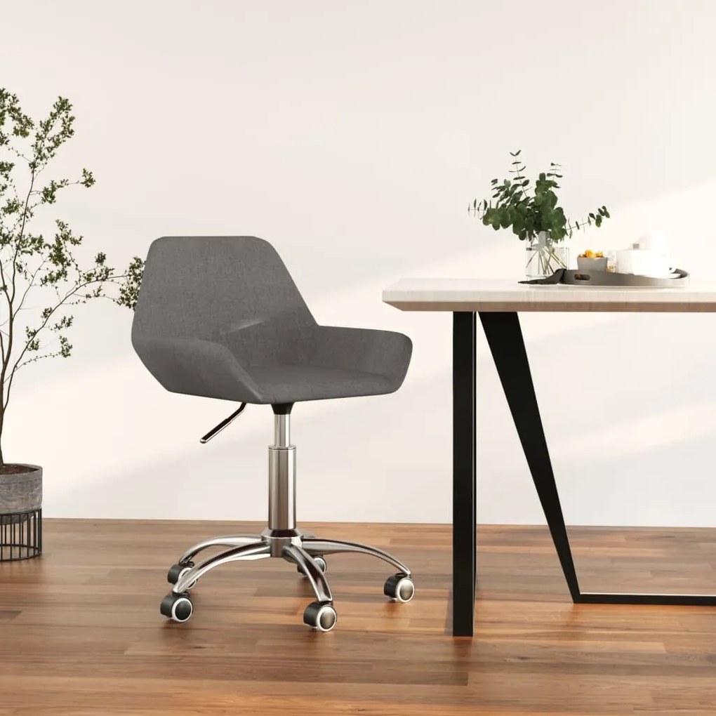 339373 vidaXL Otočná kancelářská židle tmavě šedá textil