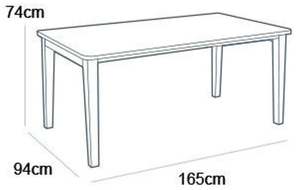 ALLIBERT FUTURA Zahradní stůl, 165 x 95 x 75 cm, hnědá 17197868