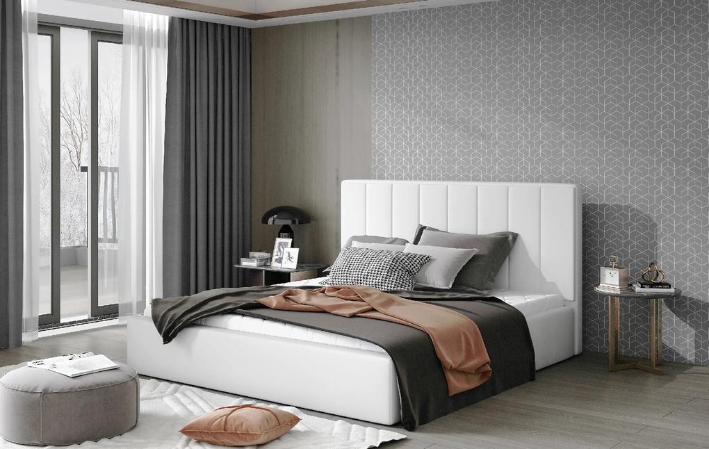Eltap Čalouněná postel Audrey dřevěný rám Materiál a barva potahu: Monolith 84 - šedá, Rozměry (cm): 140x200
