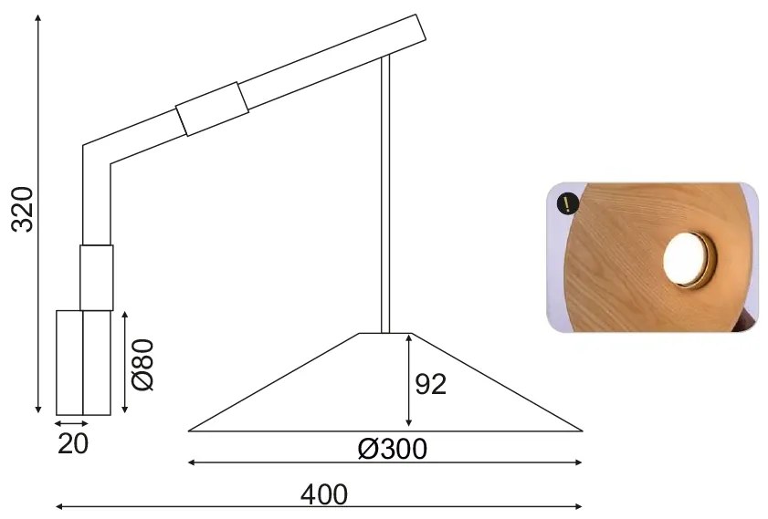 ACA DECOR LED nástěnné svítidlo NAIROBI max. 7W/GX53/230V/150°/IP20, tmavé dřevo