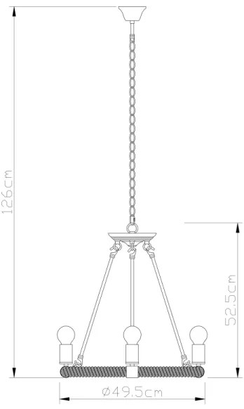 GLOBO 69029-6 - Lustr na řetězu ULLEU 6xE27/40W/230V