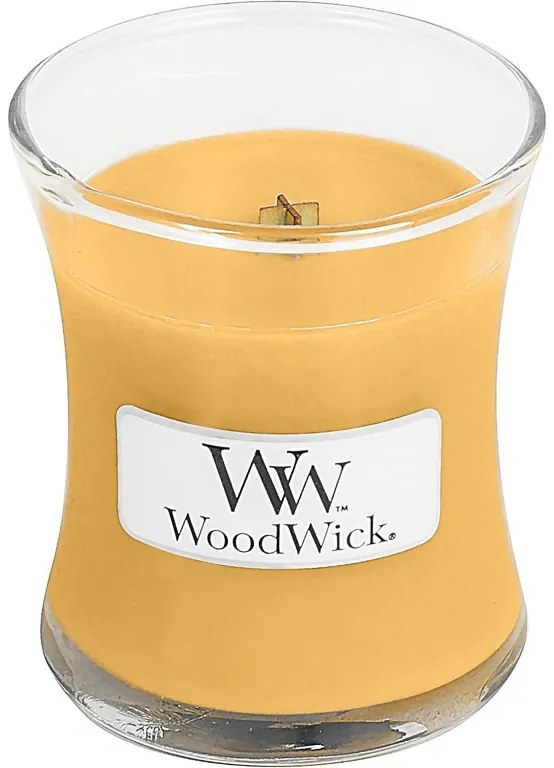 WoodWick – vonná svíčka Oat Flower (Ovesný květ), 85 g