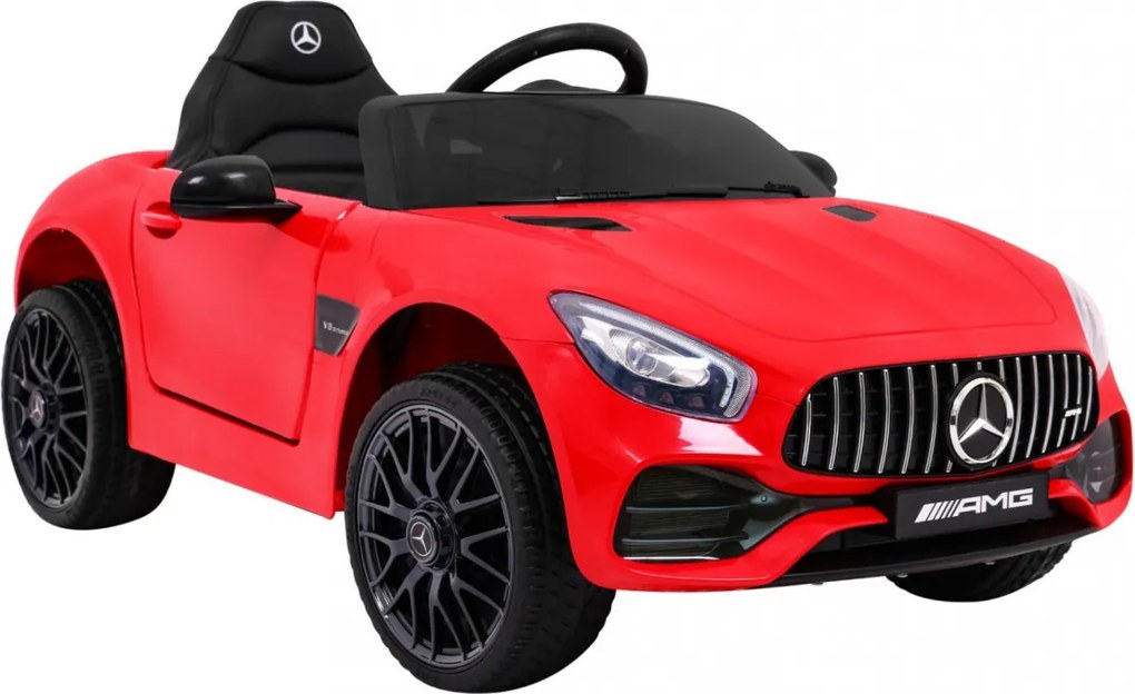 Ramiz Mercedes Benz GT autíčko na baterie pro děti červené + dálkové ovládání + plynulý start + MP3, LED