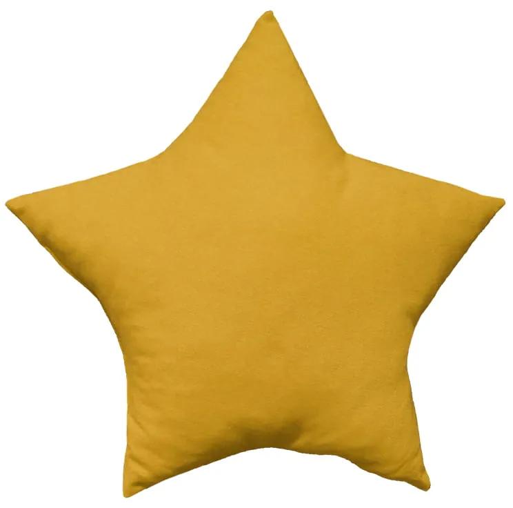 Domarex Polštář Hvězdička STAR Loneta 50 x 50 cm Žlutá