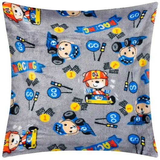 Bellatex Polštářek ELLÍK dětský motiv 35x40 cm Formule Modrá,Šedá