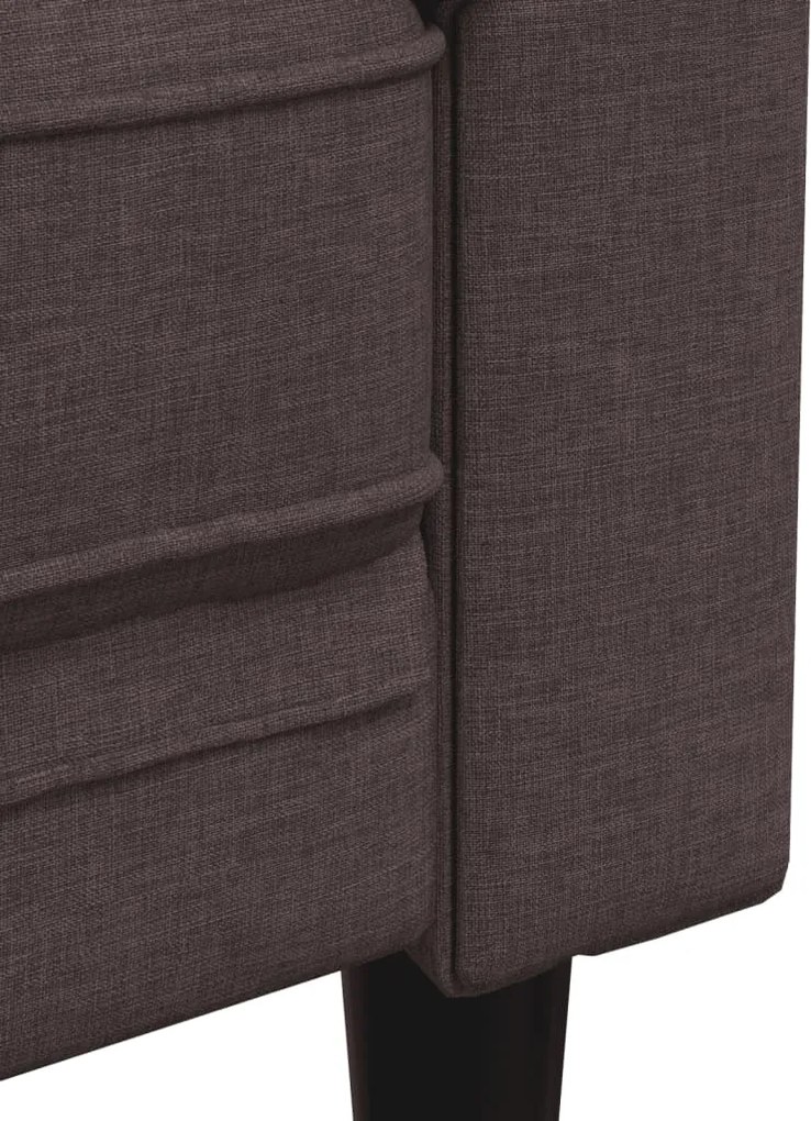 3dílná sedací souprava tmavě hnědá textil 3209194