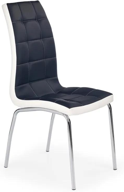 Halmar Jídelní židle K186, černo-bílá