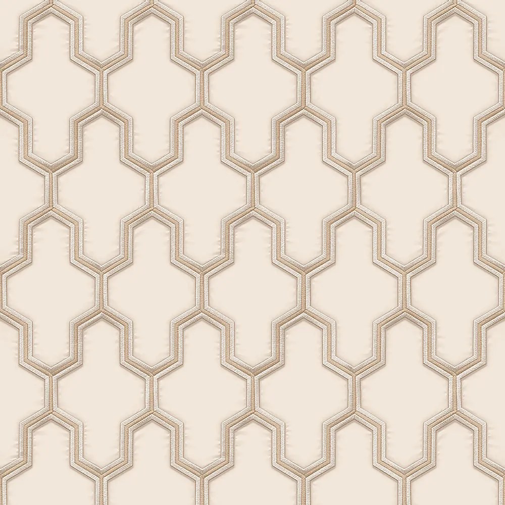 Luxusní vliesová geometrická tapeta WF121022, Wall Fabric, ID Design