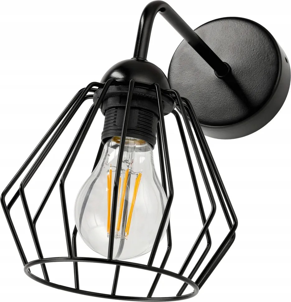 Nástěnná lampa 1x E27 LOFT edison drátěná koule