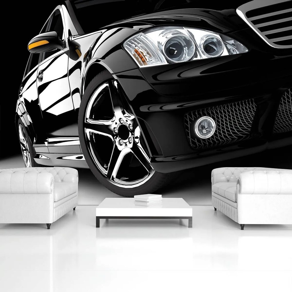 Fototapeta - Černé luxusní auto (254x184 cm)