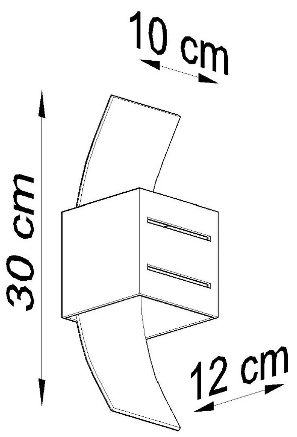 Nástěnné svítidlo Loreto, 1x skleněné/šedé kovové stínítko