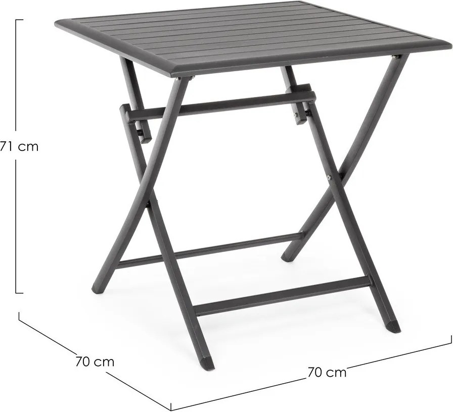 Hliníkový zahradní jídelní stůl 70x70 cm Elin – Bizzotto