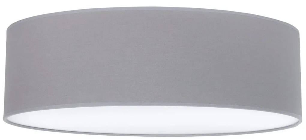 Stropní svítidlo Gaja, 1x šedé textilní stínítko, (bílé plexisklo), (fi 50cm)
