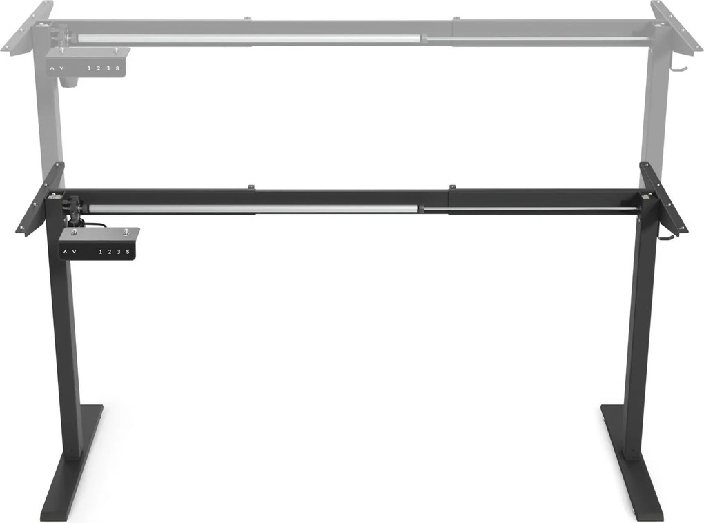 Elektricky výškově nastavitelný rám psacího stolu s motorem 110-160 cm DV-201ODF - černá