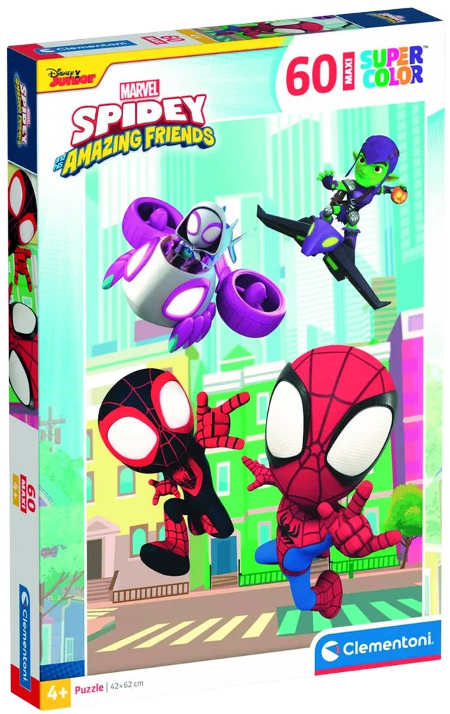 Clementoni - Puzzle Maxi 60 Marvel: Spidey a jeho úžasní přátelé