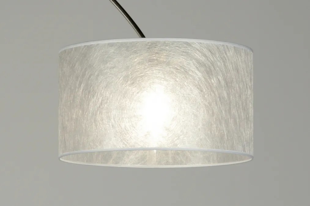 Stojací designová oblouková lampa Adamo Argento