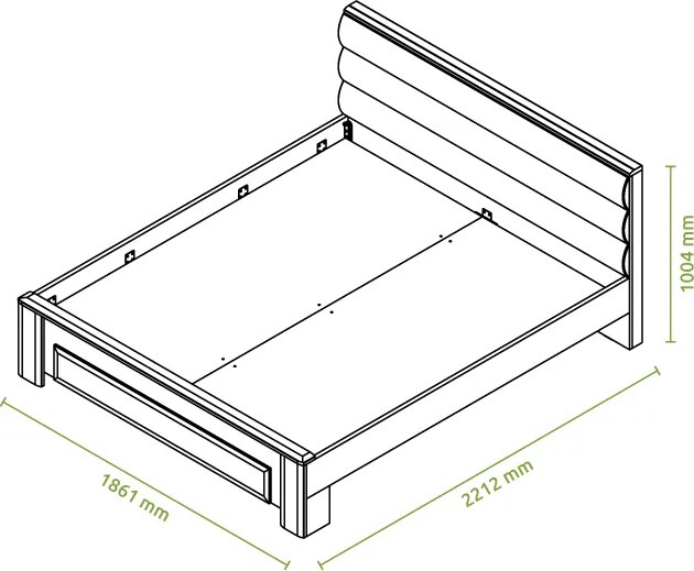 Postel GALA - KR180-GL ořech pacific