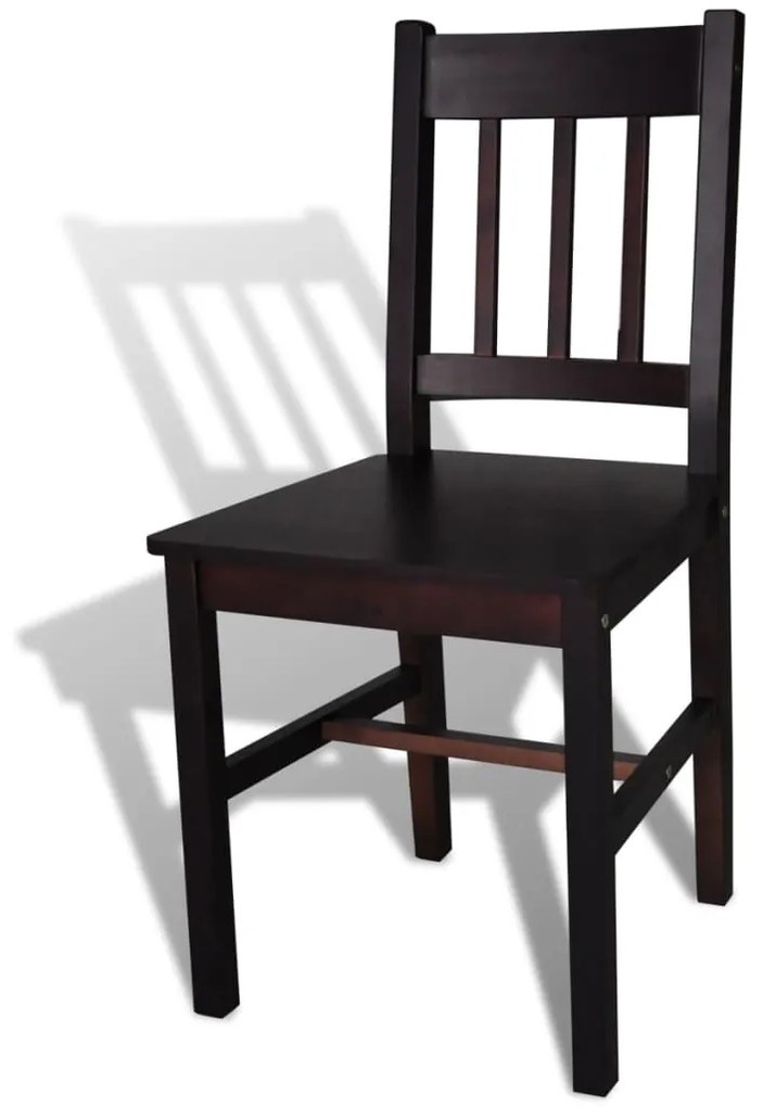 Jídelní židle 6 ks hnědé borové dřevo - Default Title