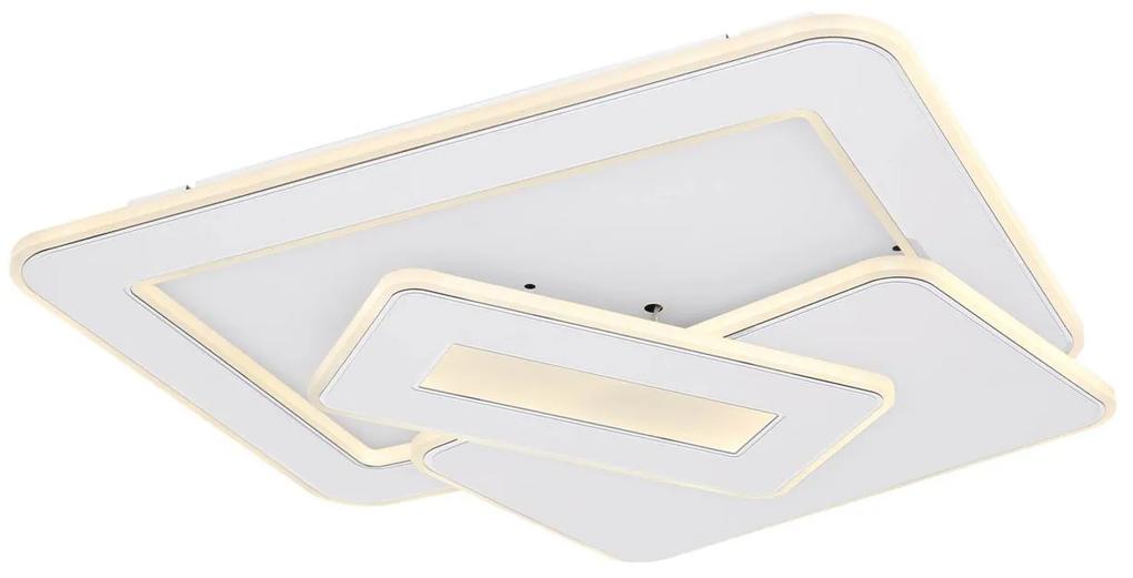 Stropní chytré designové LED osvětlení KIQUE, 50W, teplá bílá-studená bílá, 48,5x48,5cm, hranaté Globo KIQUE 48548SH