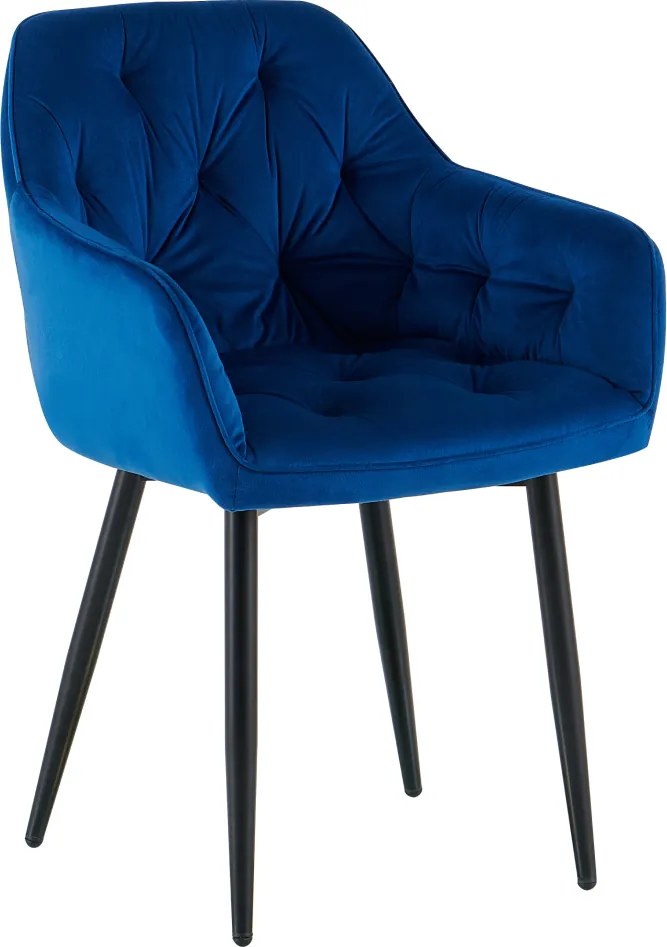Designové křeslo, modrá Velvet látka, FEDRIS 2 NEW