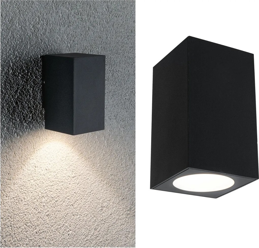 P 94710 LED venkovní nástěnné svítidlo Flame neláká hmyz IP44 hranaté 58x103mm 2200K 4W 230V 75° antracit kov - PAULMANN