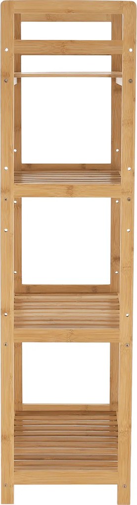 4-policový regál, přírodní bambus, FIORE TYP 2