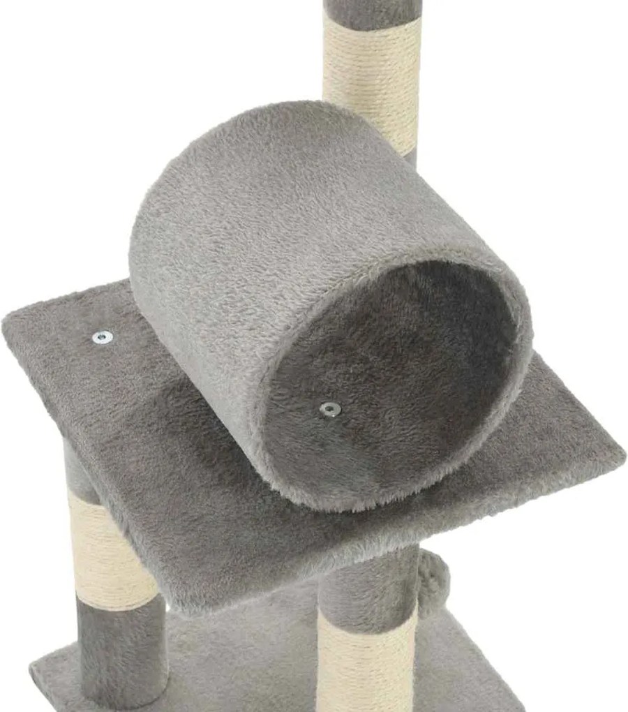 Škrabadlo pro kočky se sisalovými sloupky 65 cm šedé 170596