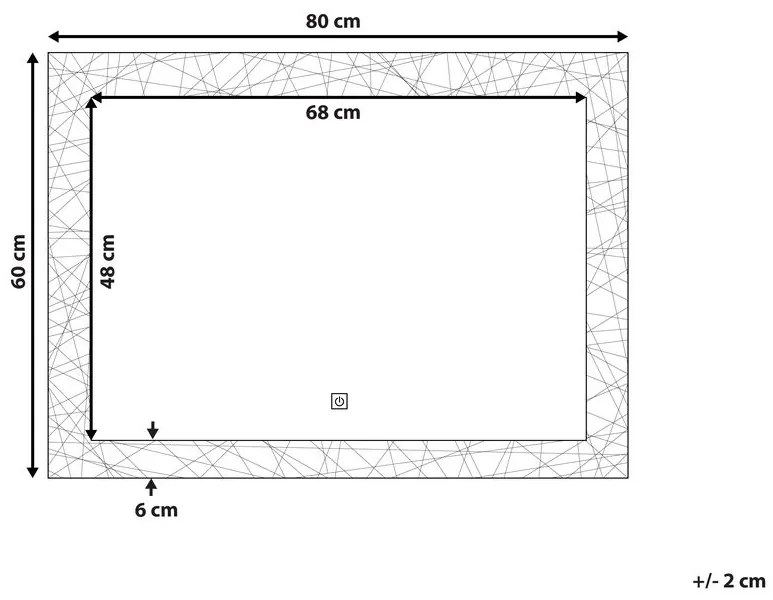 Nástěnné zrcadlo s LED osvětlením 60 x 80 cm NEXON Beliani